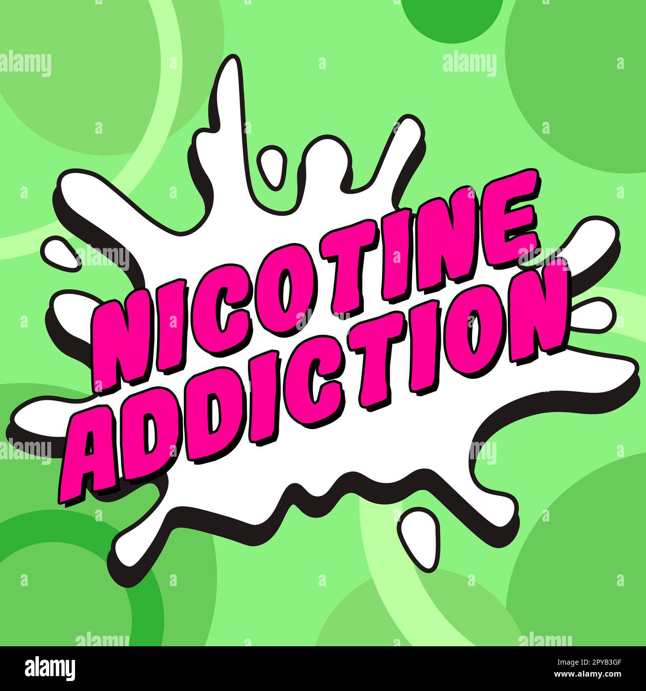 Sign displaying Nicotine Addiction. Business approach condition of ...