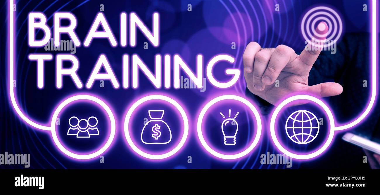Sign displaying Brain Training. Business showcase mental activities to ...