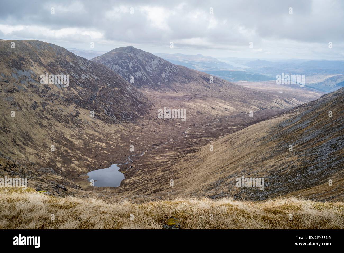 Corie Glas or Loch a Choire Ghlais viewed from Sron a Choire Ghairbh ...