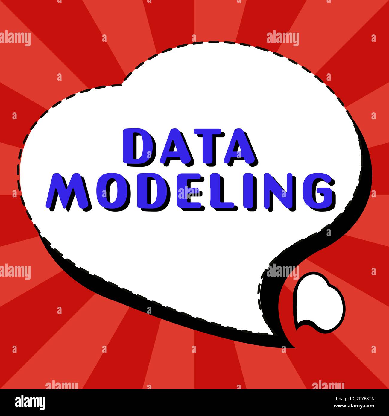 Hand Writing Sign Data Modeling Word Written On Process Of