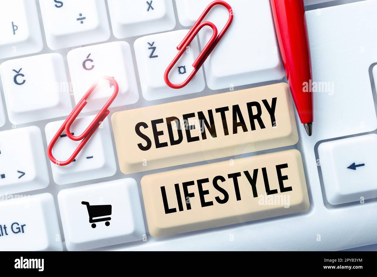 Text sign showing Sedentary Lifestyle. Concept meaning ways and means ...