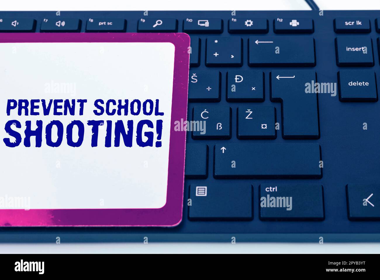Handwriting text Prevent School Shooting. Word Written on actions ...