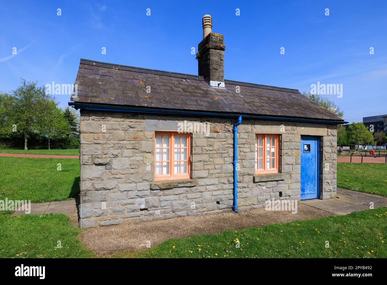Restored Lock Keepers Cottage, Cardiff Bay, Wales, UK Stock Photo - Alamy