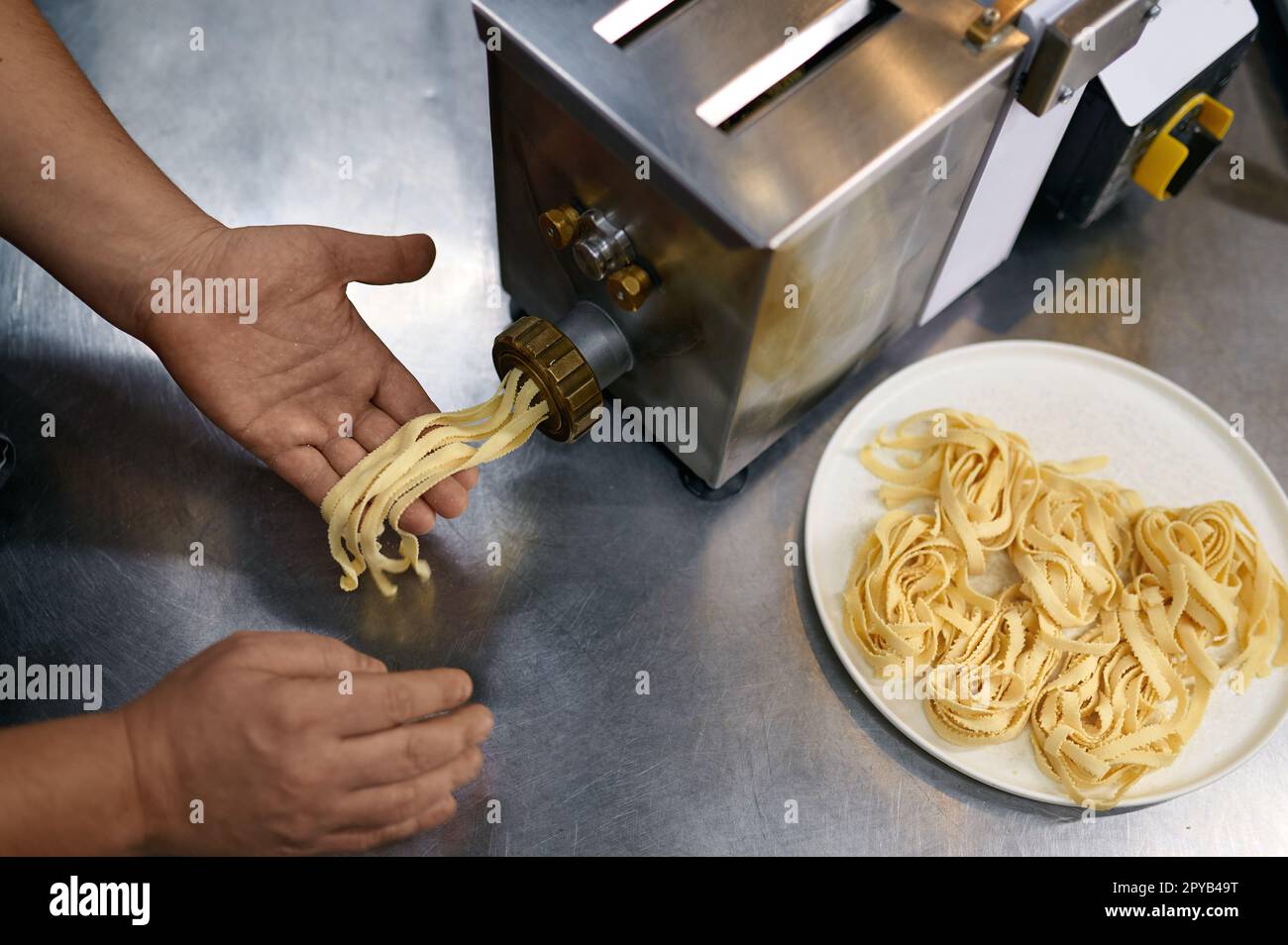 Pasta preparation chef using hi-res stock photography and images - Alamy