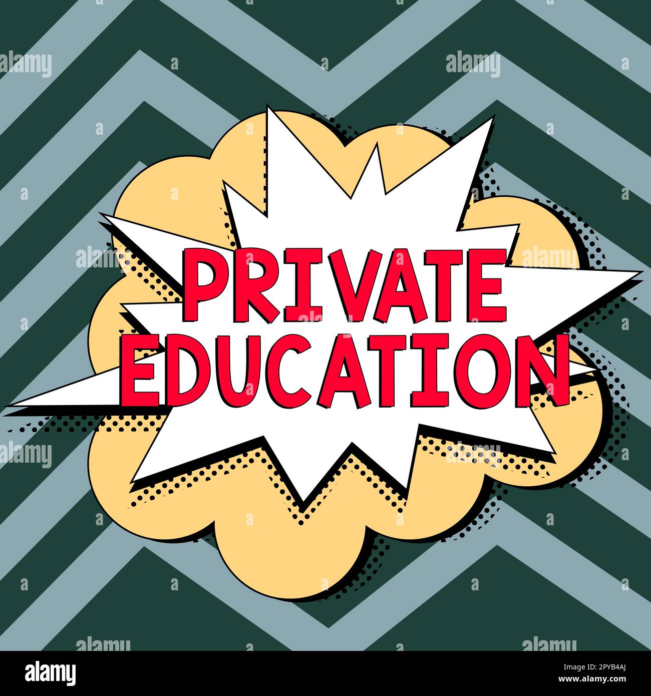 Text caption presenting Private Education. Word for Belonging for use ...