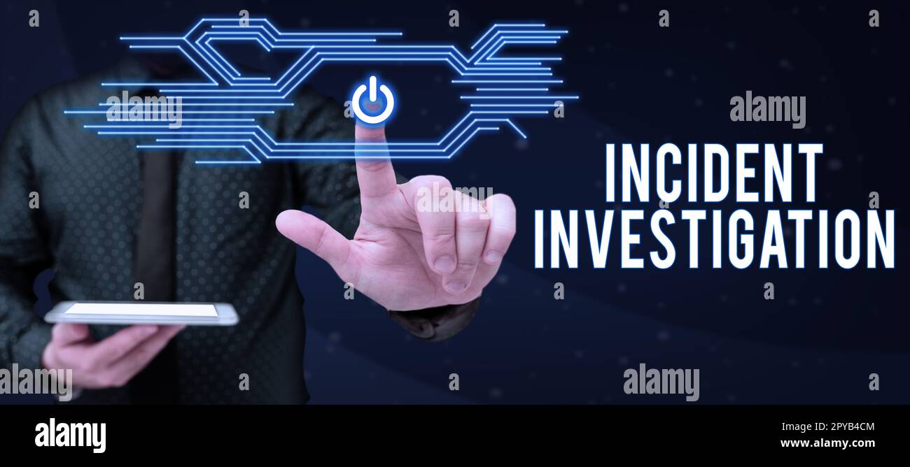 Text caption presenting Incident Investigation. Business showcase ... Text caption presenting Incident Investigation. Business showcase ...