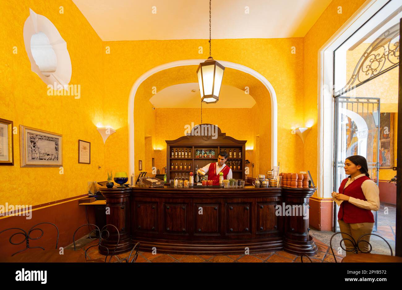 Mexico, APR 23 2023 - Interior view of the Fabrica la rojena Distillery ...