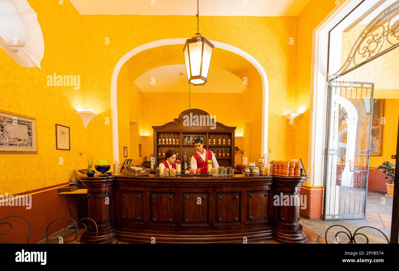 Mexico, APR 23 2023 - Interior view of the Fabrica la rojena Distillery ...
