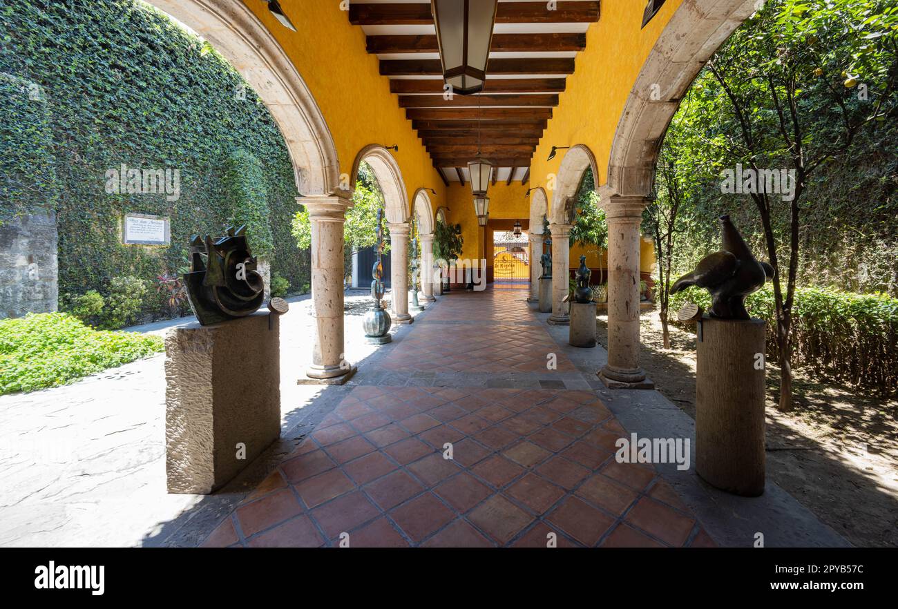 Mexico, APR 23 2023 - Exterior view of the Fabrica la rojena Distillery ...