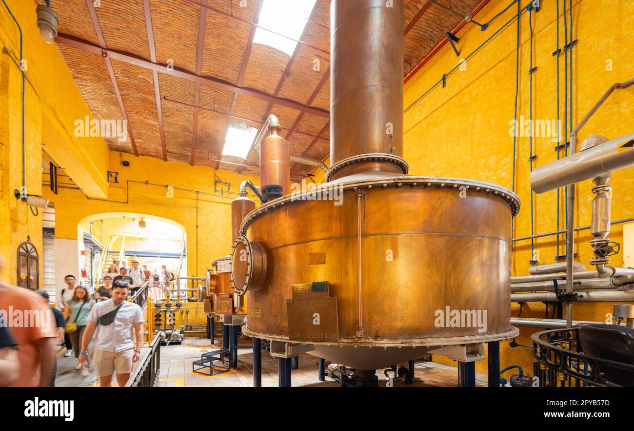 Mexico, APR 23 2023 - Interior view of the Fabrica la rojena Distillery ...