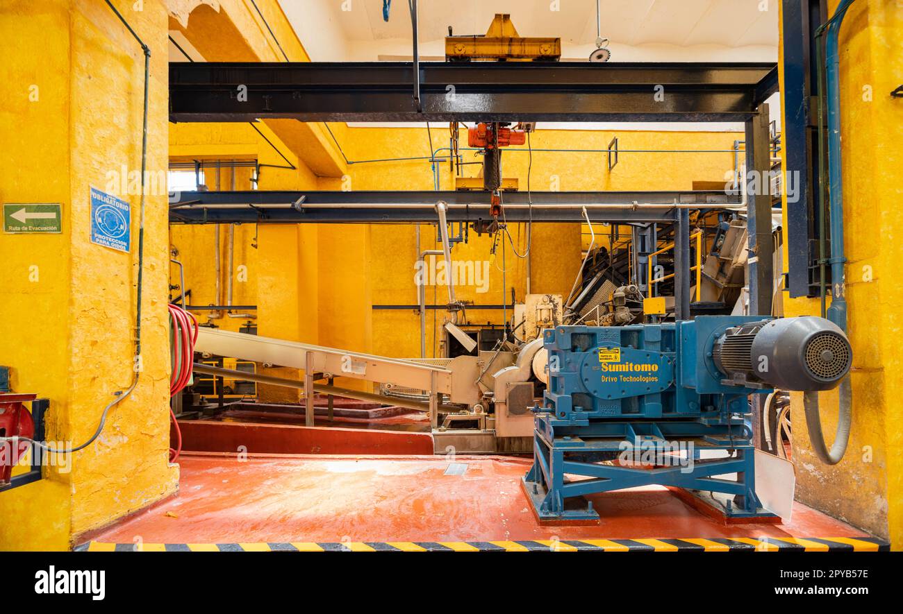 Mexico, APR 23 2023 - Interior view of the Fabrica la rojena Distillery ...