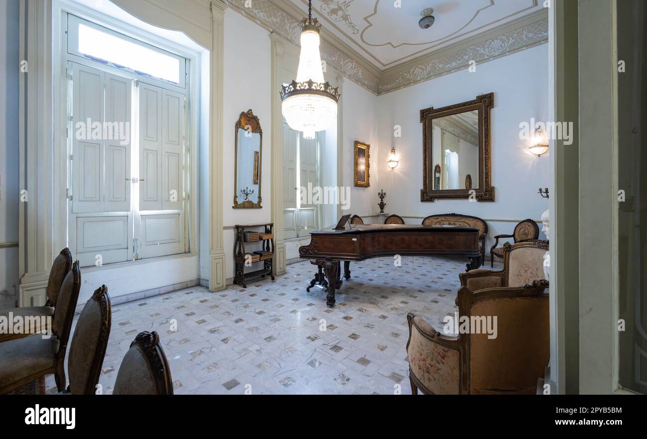 Mexico, APR 25 2023 - Interior view of the Casa Museo Lopez Portillo ...