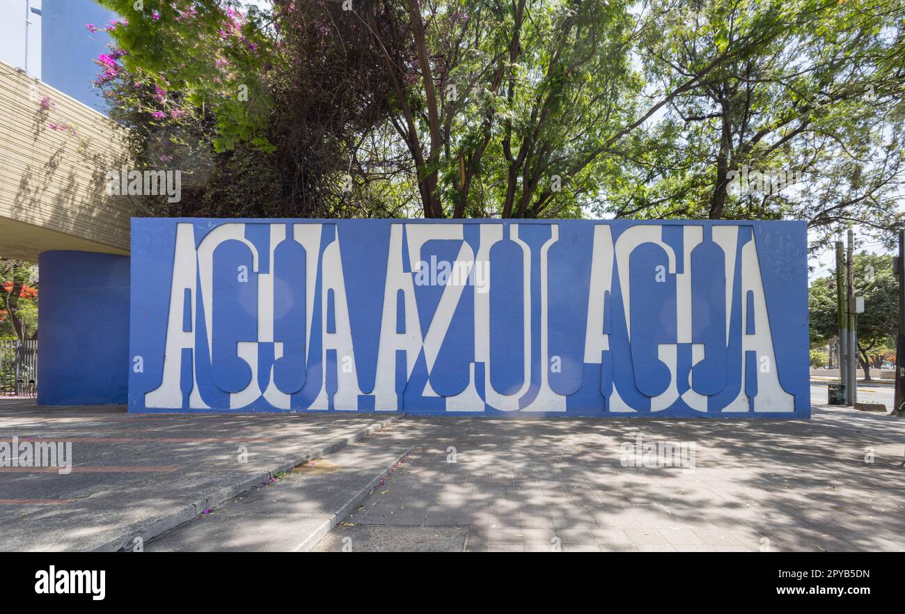 Mexico, APR 25 2023 - Sunny view of the Parque Agua Azul park Stock ...