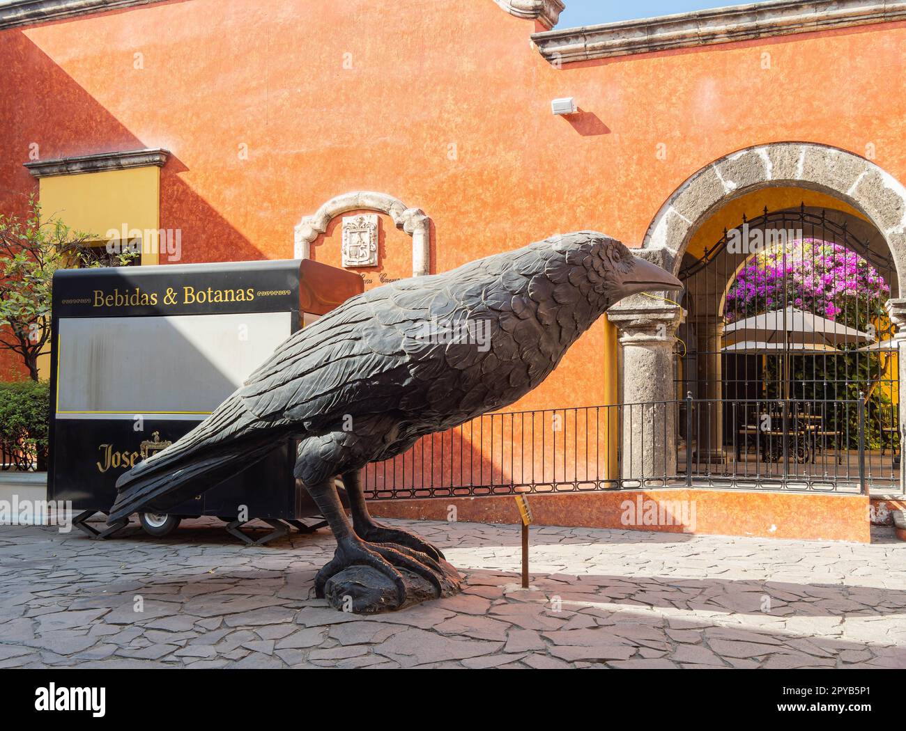 Mexico, APR 23 2023 - Raven statue in Tequila Stock Photo - Alamy