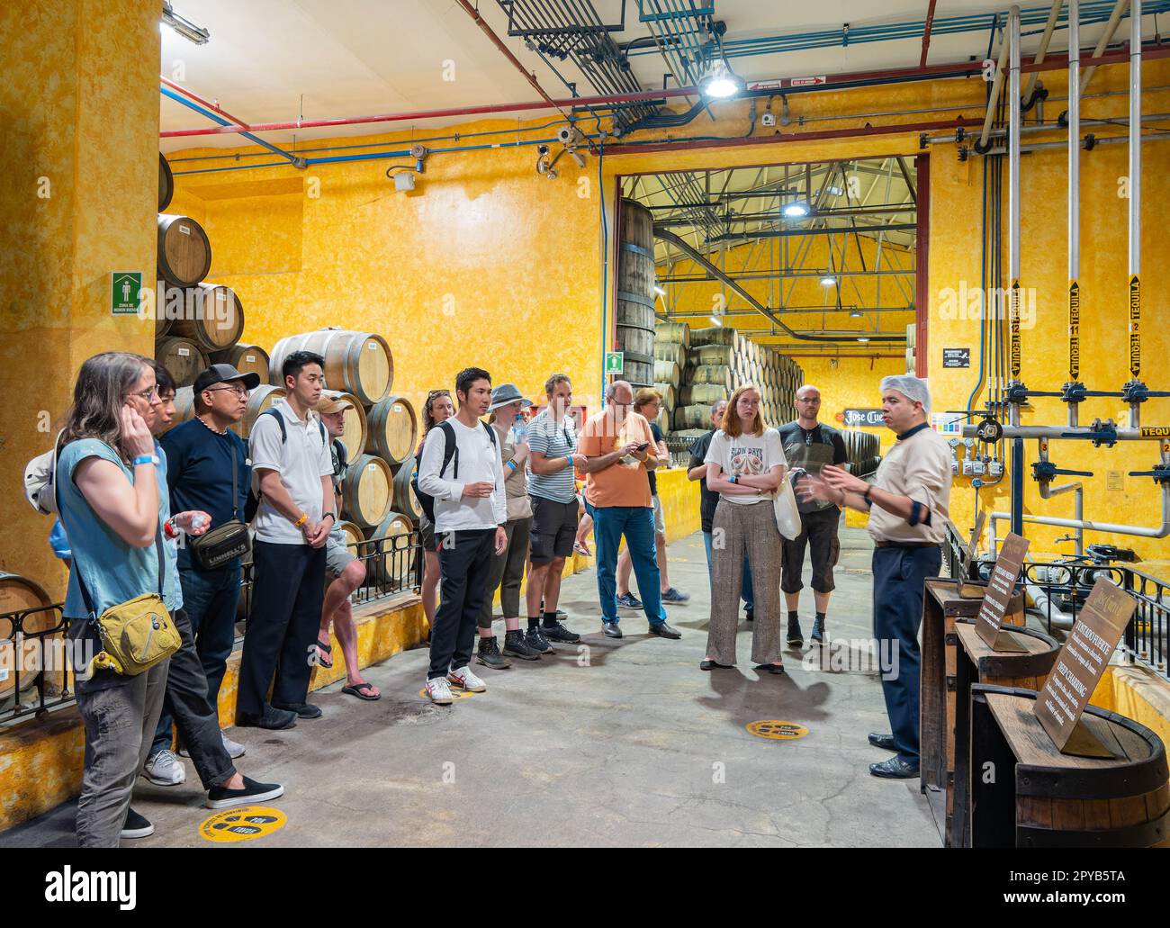 Mexico, APR 23 2023 - Interior view of the Fabrica la rojena Distillery ...