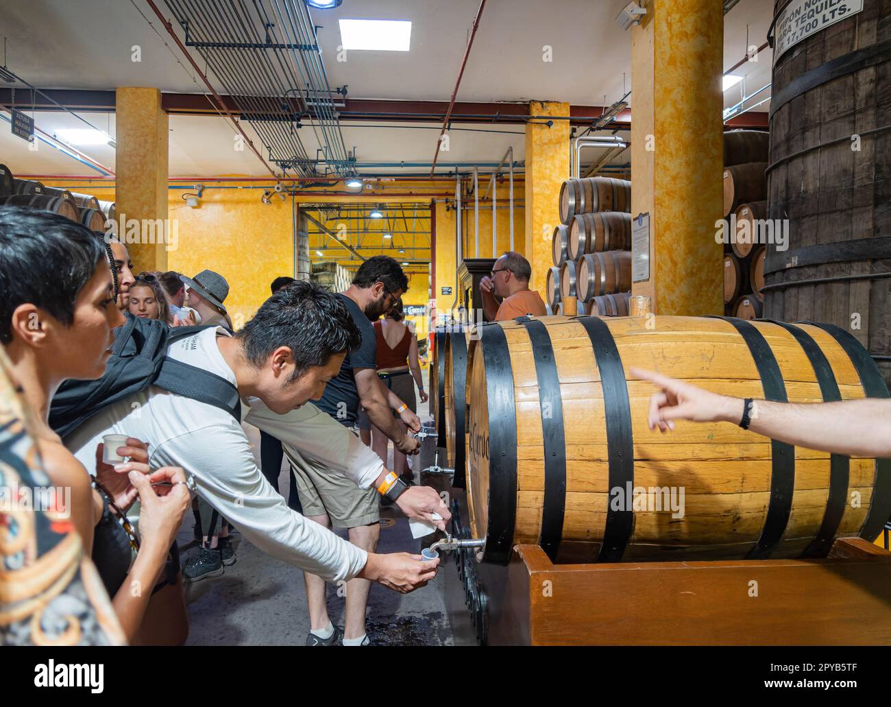 Mexico, APR 23 2023 - Interior view of the Fabrica la rojena Distillery ...