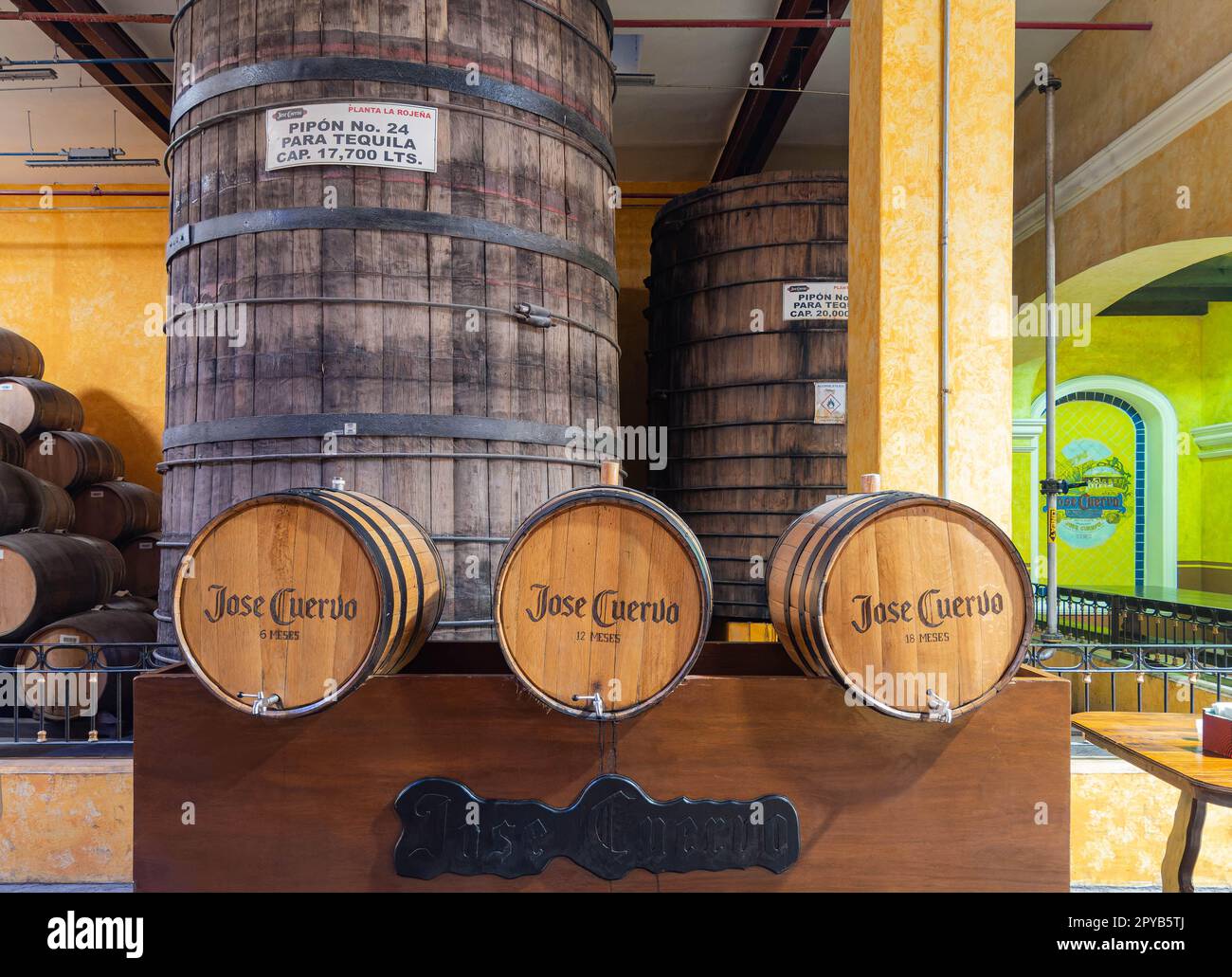 Mexico, APR 23 2023 - Interior view of the Fabrica la rojena Distillery ...