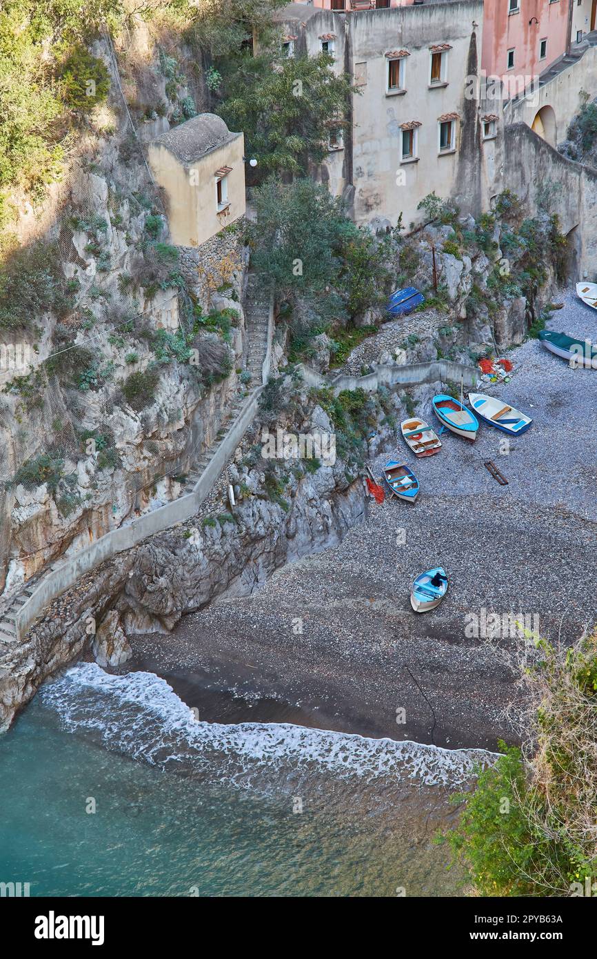 Fiordo di Furore Beach Fjord of Furore seen from the bridge, an unusual ...