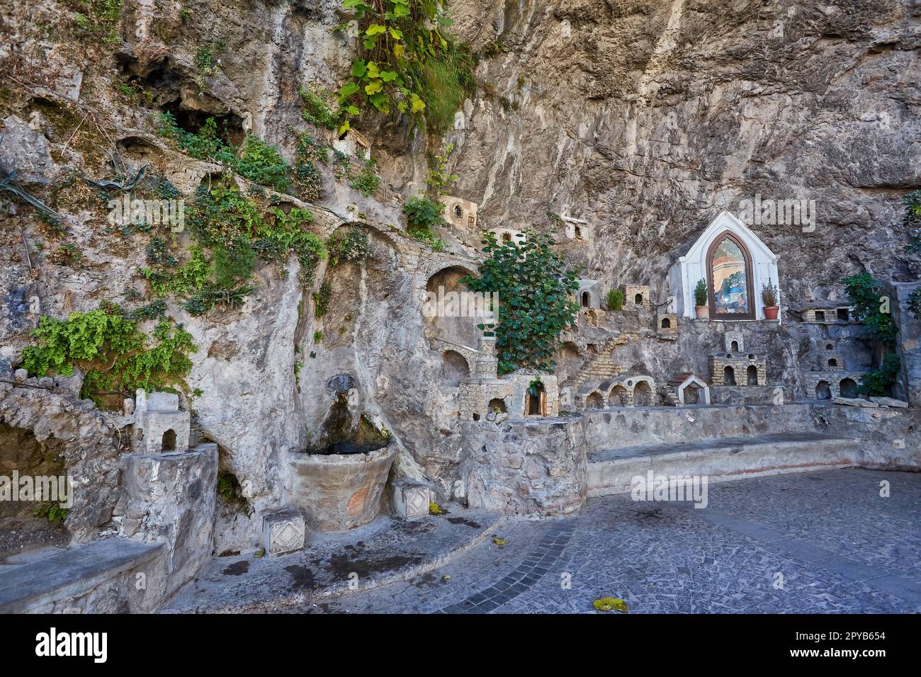 Grotta di Fornillo cave attraction in Positano, Italy Stock Photo - Alamy