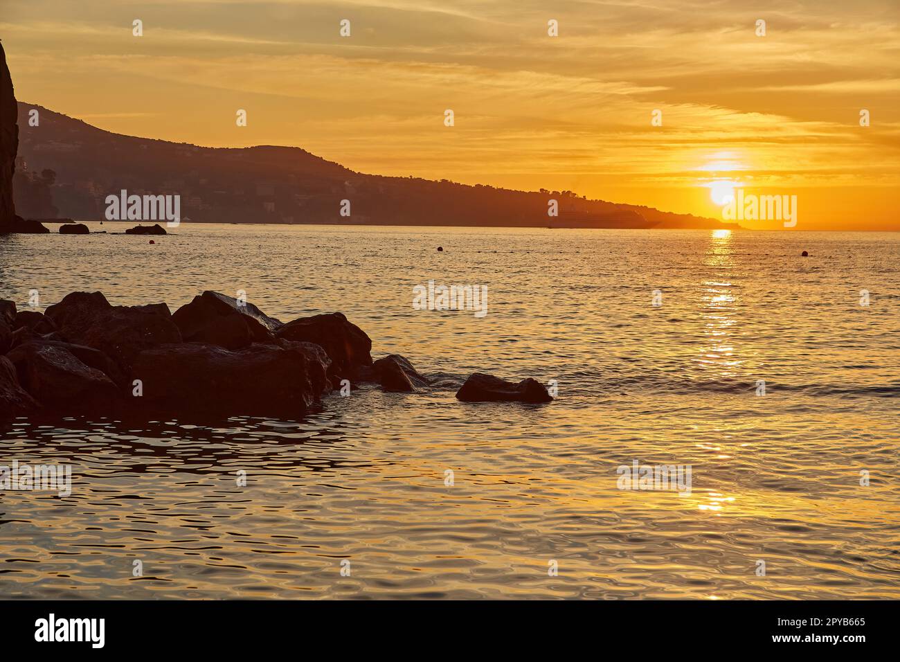 The beaches and the sea of Meta di Sorrento small village near Sorrento ...