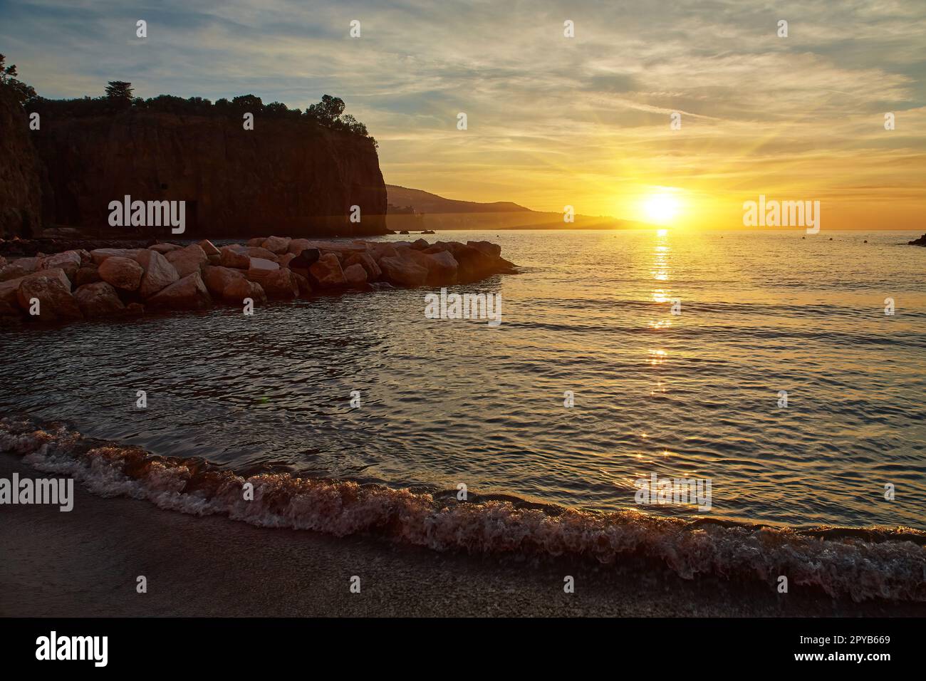 The beaches and the sea of Meta di Sorrento small village near Sorrento ...