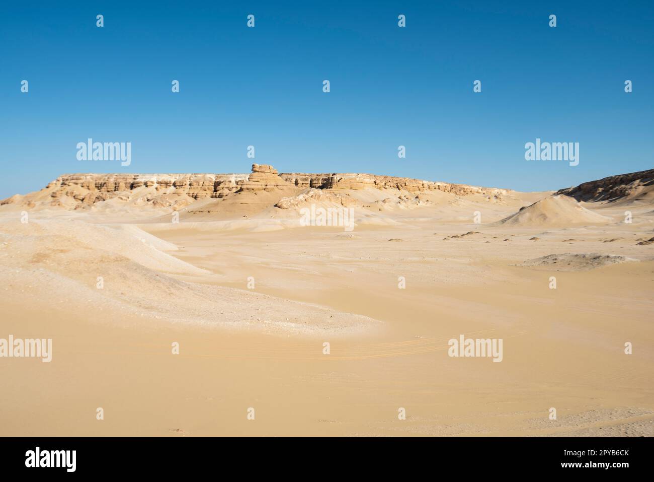Landscape scenic view of desolate barren western desert in with ...