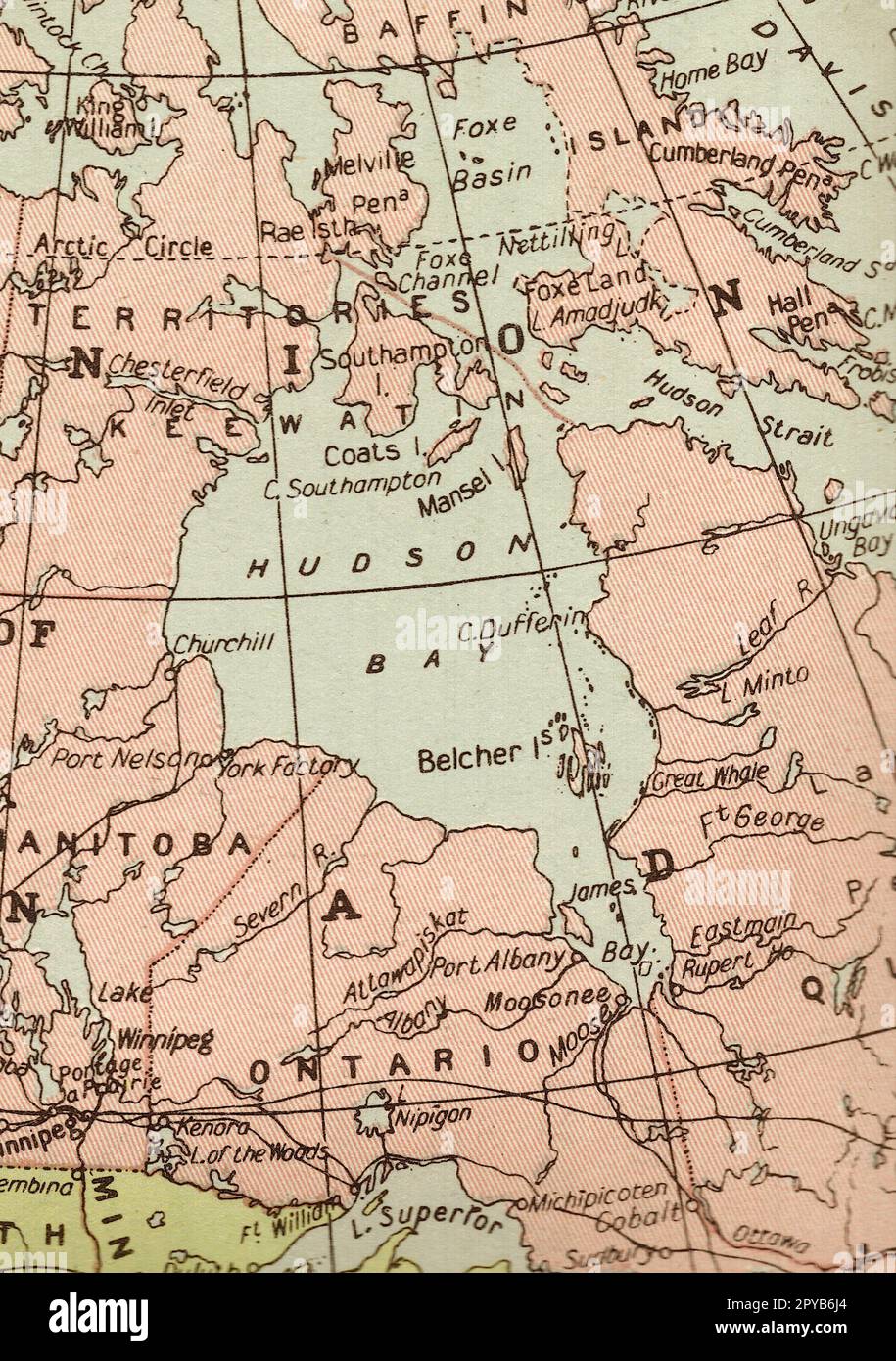 Hudson bay map hi-res stock photography and images - Alamy
