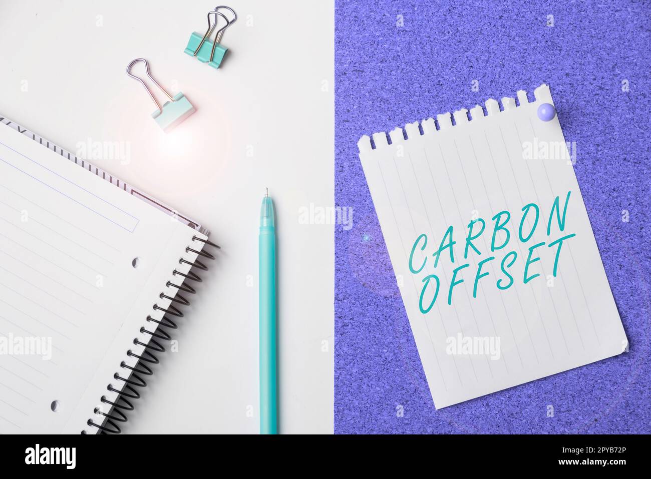 Handwriting text Carbon Offset. Concept meaning Reduction in emissions ...