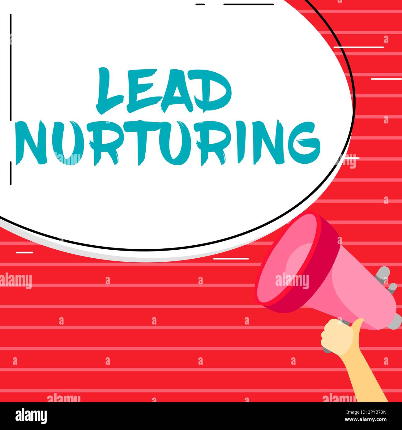 Handwriting text Lead Nurturing. Concept meaning method of building a ...