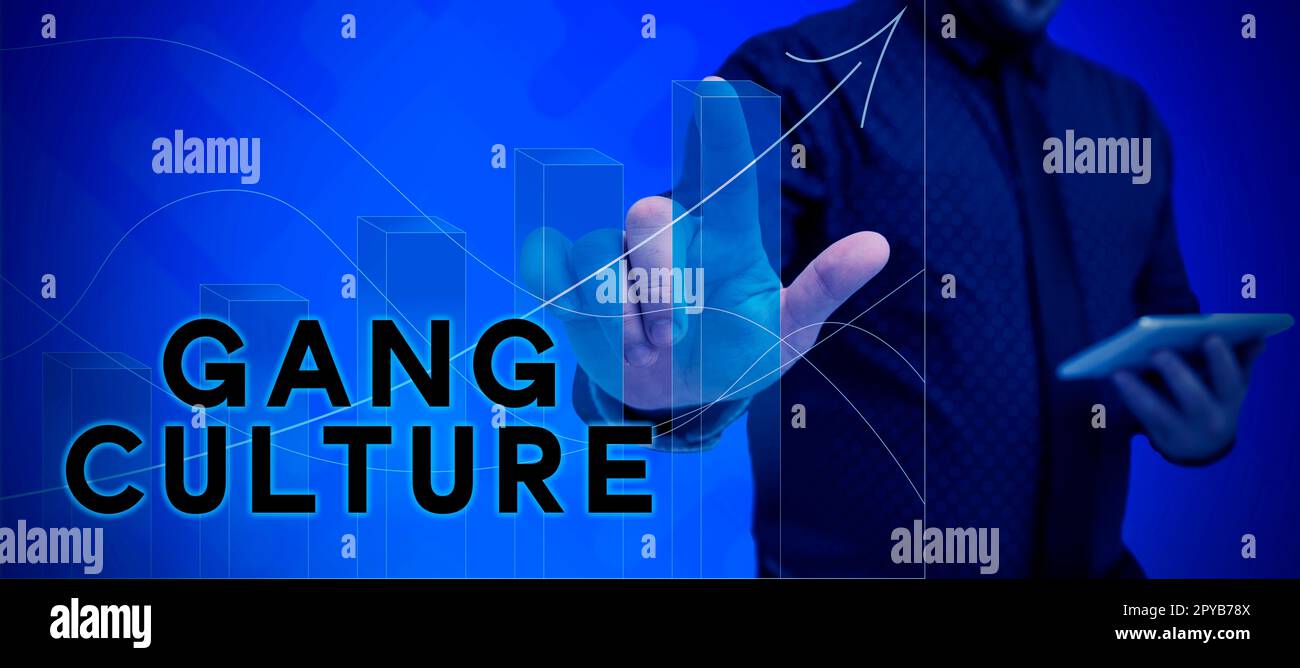 Conceptual caption Gang Culture. Word Written on particular ...