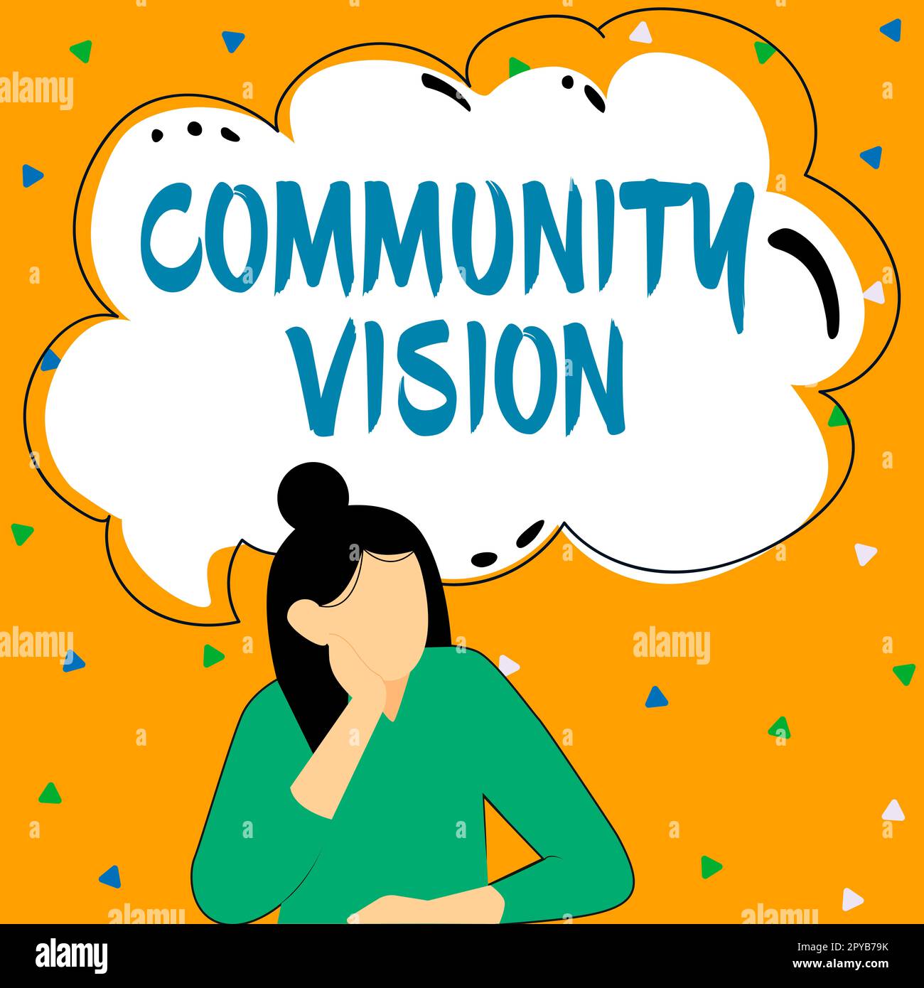 Inspiration showing sign Community Vision. Business showcase ...