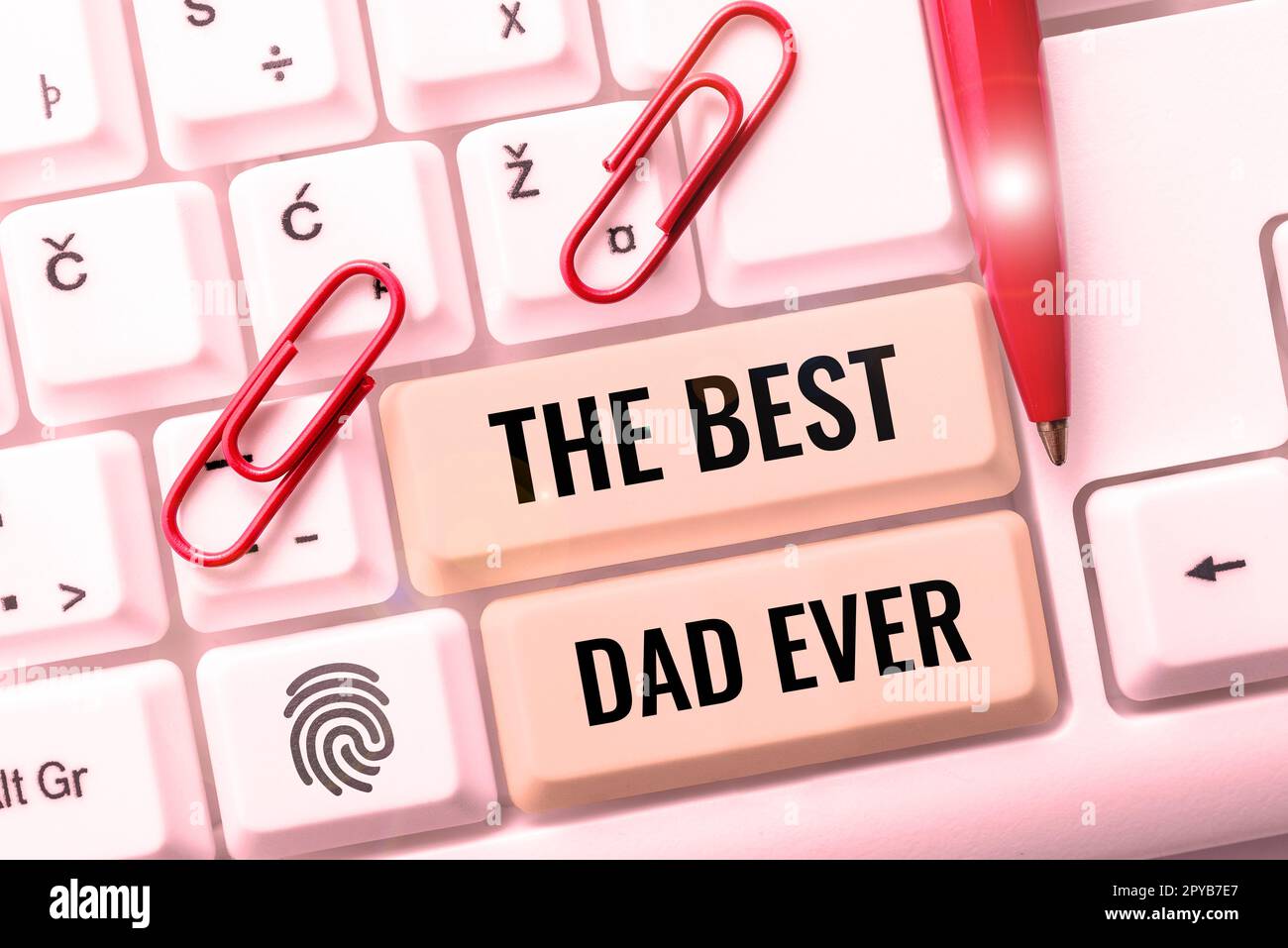 Text caption presenting The Best Dad Ever. Business overview used to describing a good father ...