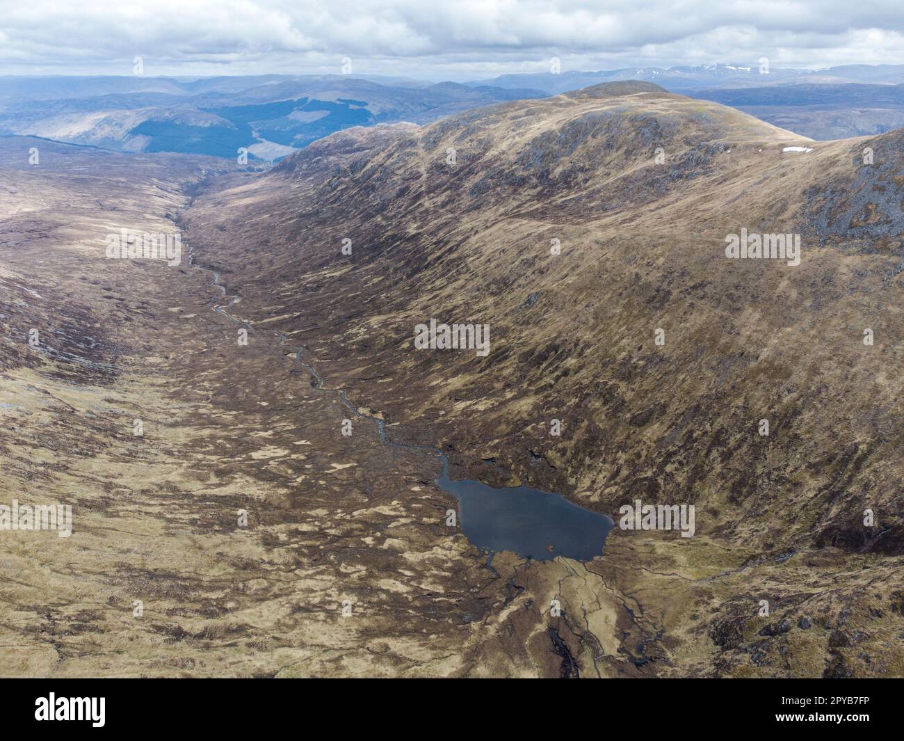Corie Glas or Loch a Choire Ghlais viewed from Sron a Choire Ghairbh ...