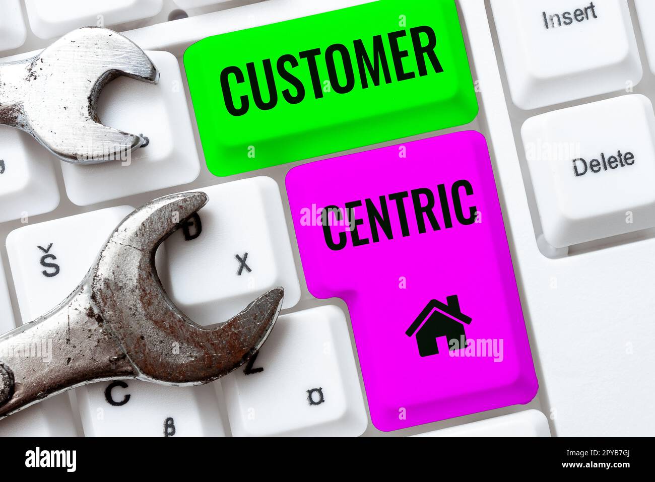 Text Caption Presenting Customer Centric Word For Process Of Looking