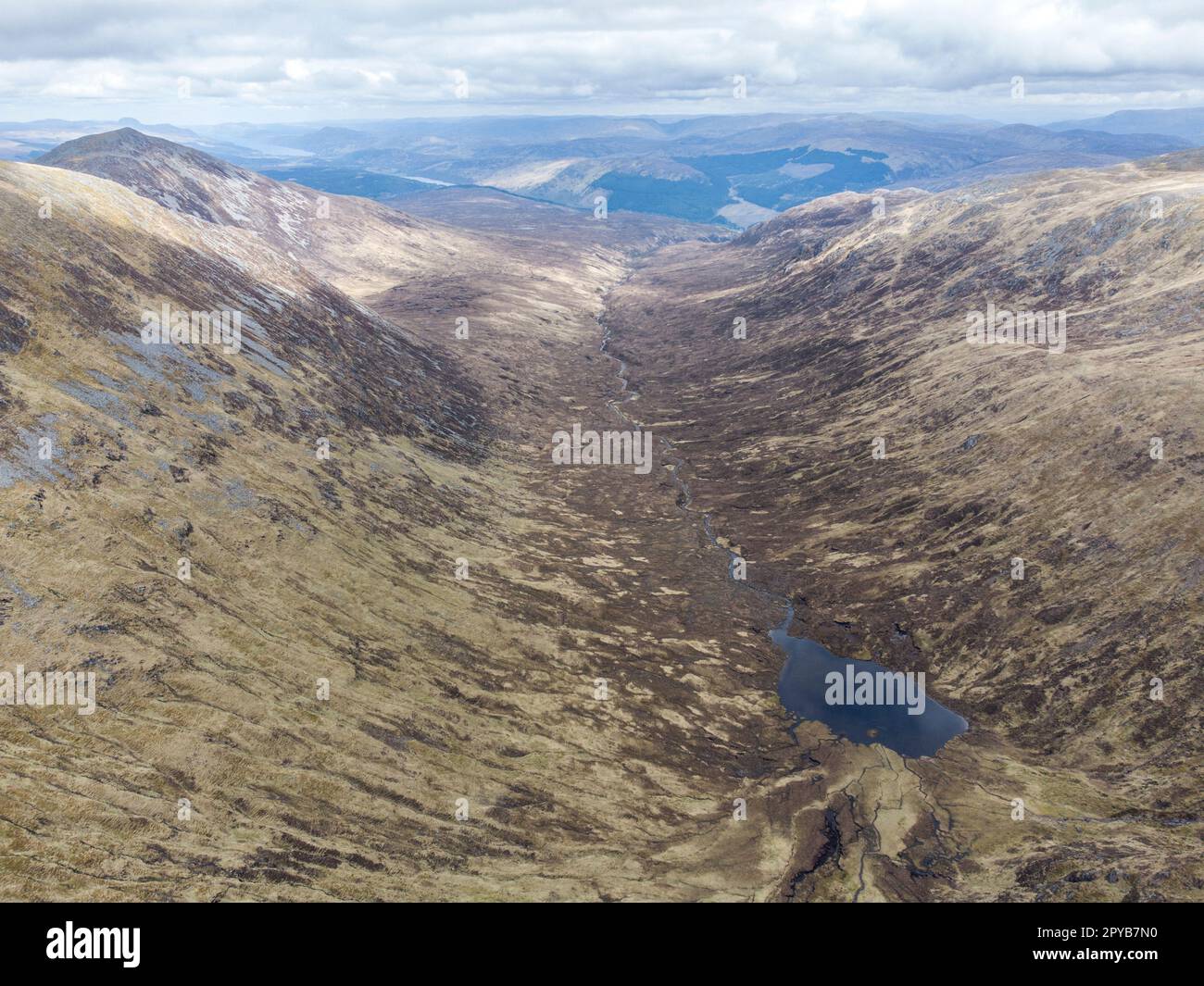 Corie Glas or Loch a Choire Ghlais viewed from Sron a Choire Ghairbh ...