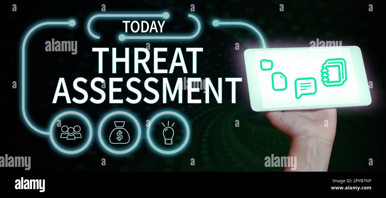 Conceptual caption Threat Assessment. Business showcase determining the ... Conceptual caption Threat Assessment. Business showcase determining the ...