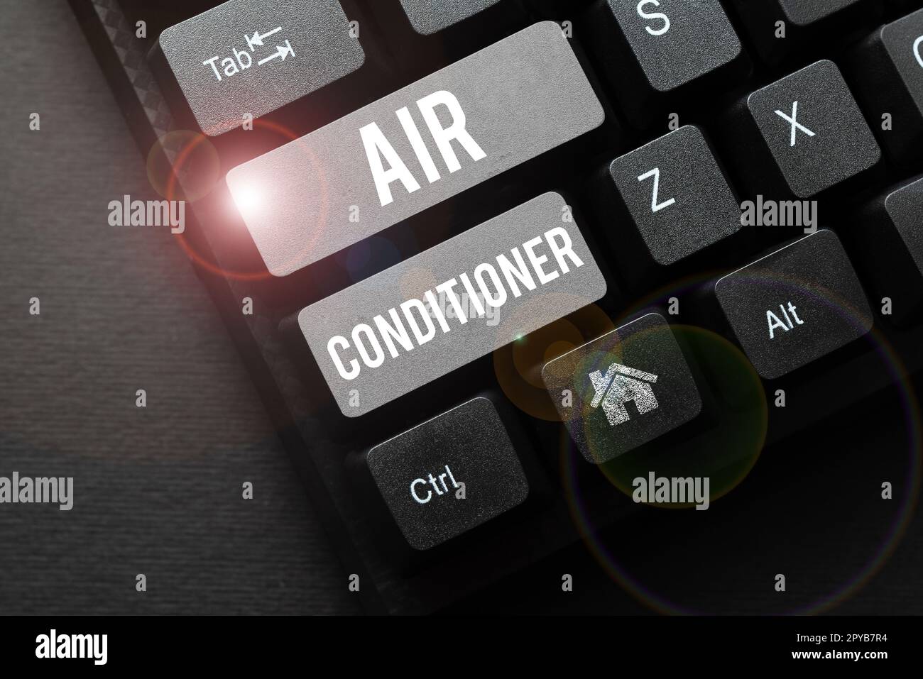 Text sign showing Air Conditioner. Word Written on apparatus for ...