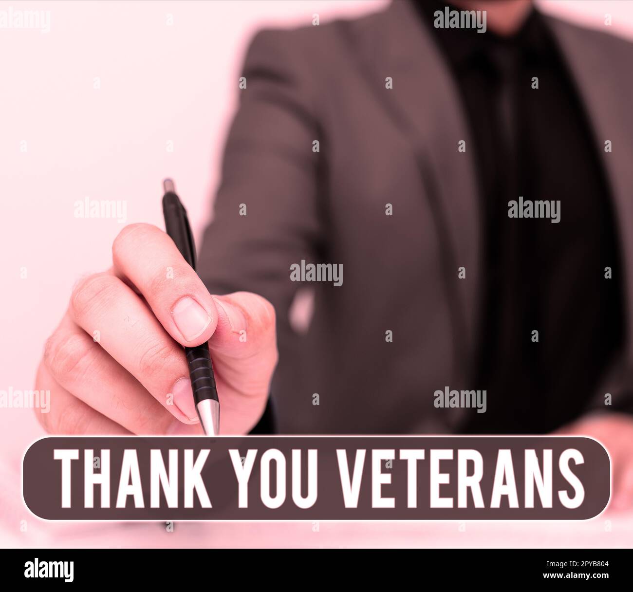 Text sign showing Thank You Veterans. Word Written on Expression of ...