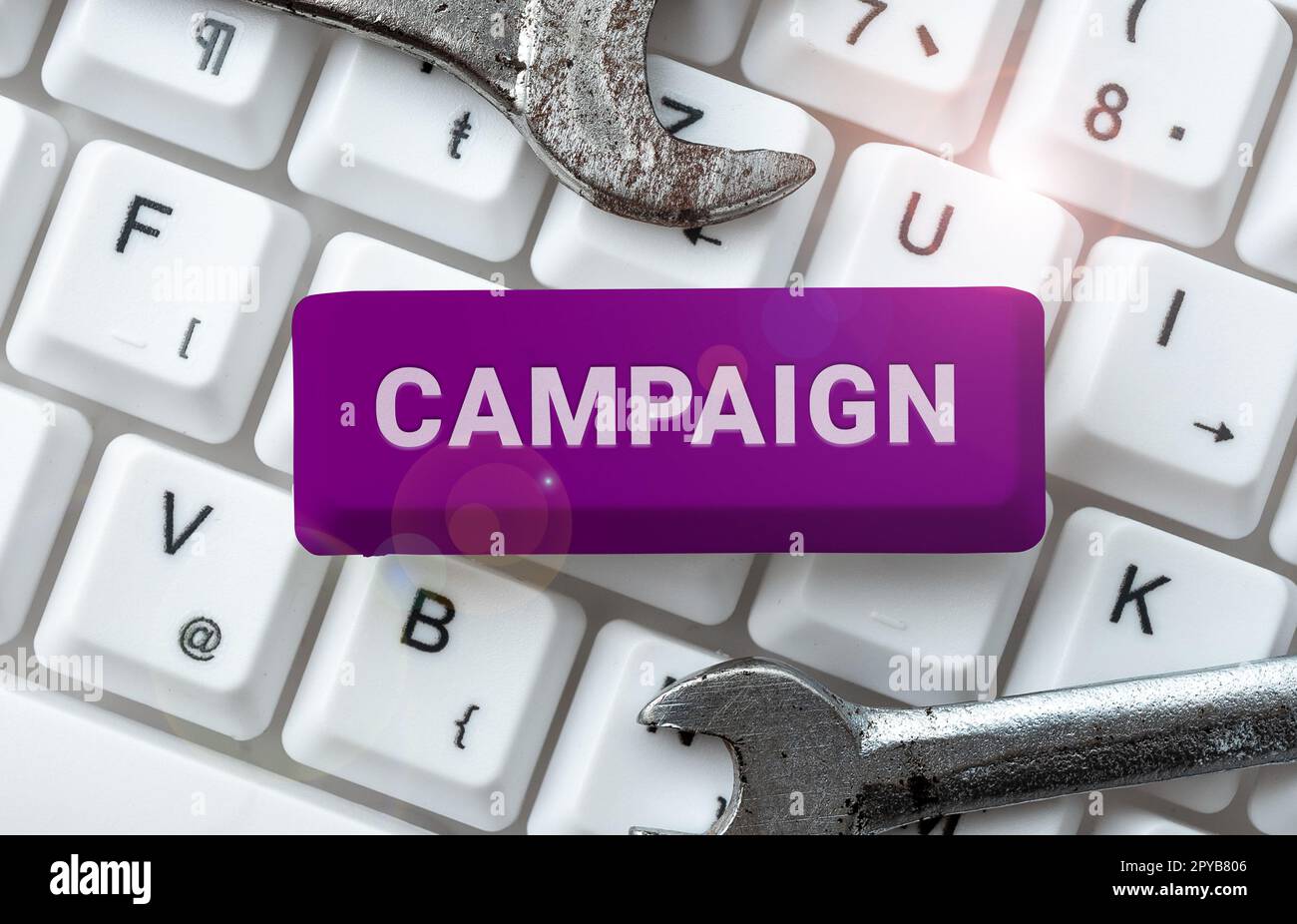 Text caption presenting Campaign. Business concept organized course of ...