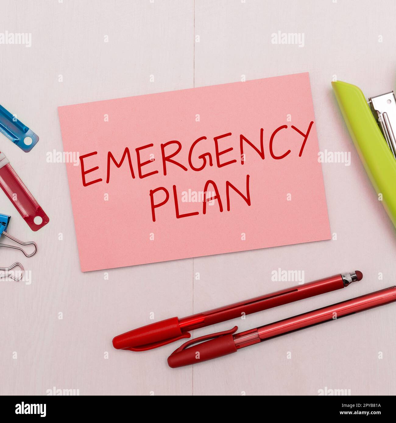 Emergency procedures handwriting hi-res stock photography and images ...