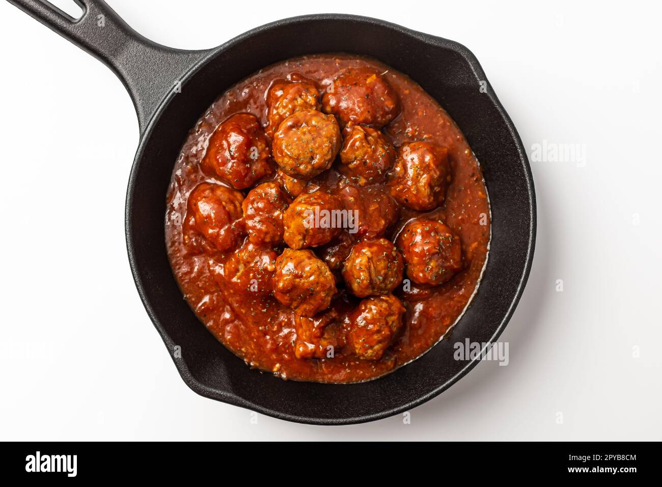 Tomato meatballs on a white background Stock Photo - Alamy
