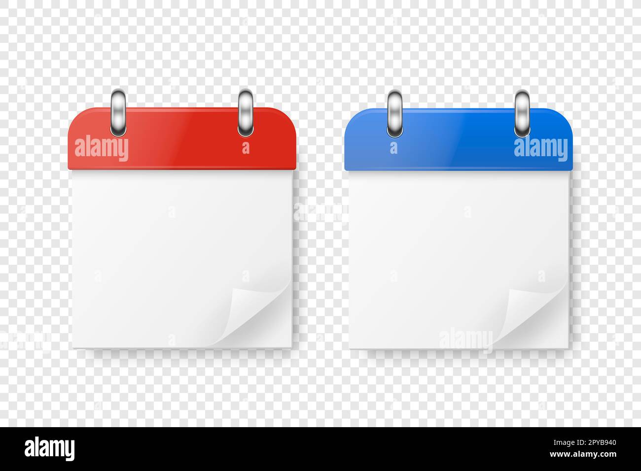 Vector 3d Realistic Paper Classic Simple Minimalistic Red and Blue ...