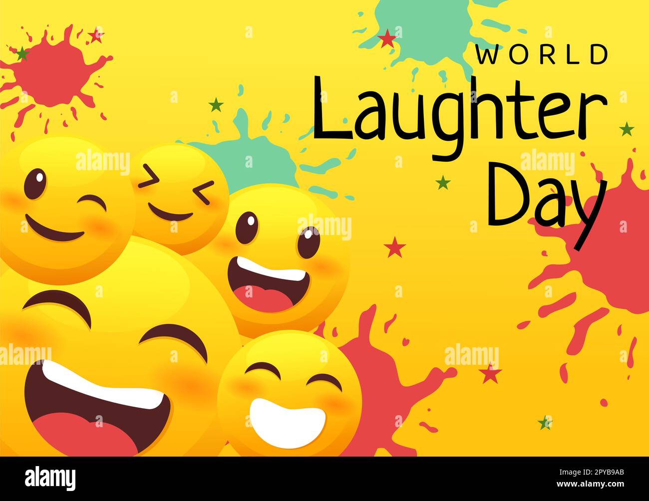 World Laughter Day Illustration with Smile Facial Expression Cute for ...