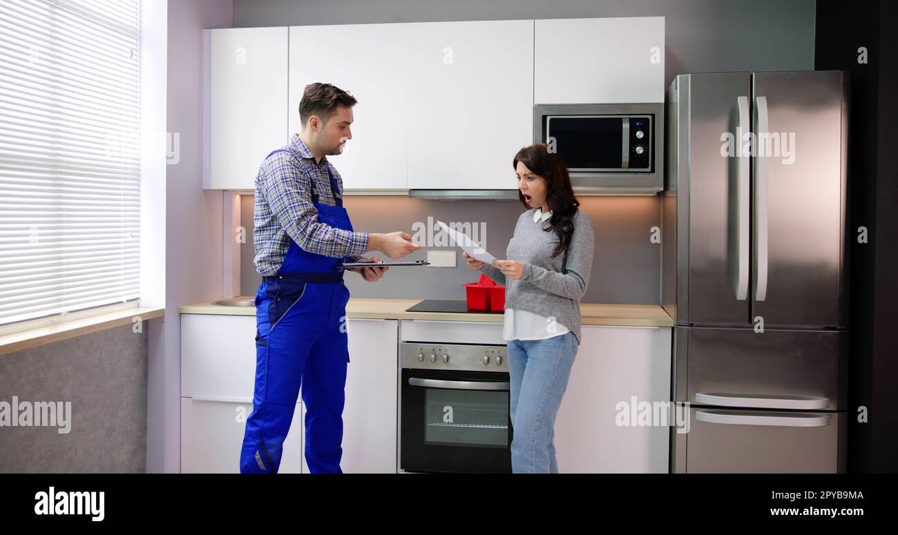 Plumber Kitchen Maintenance Checklist Stock Photo - Alamy