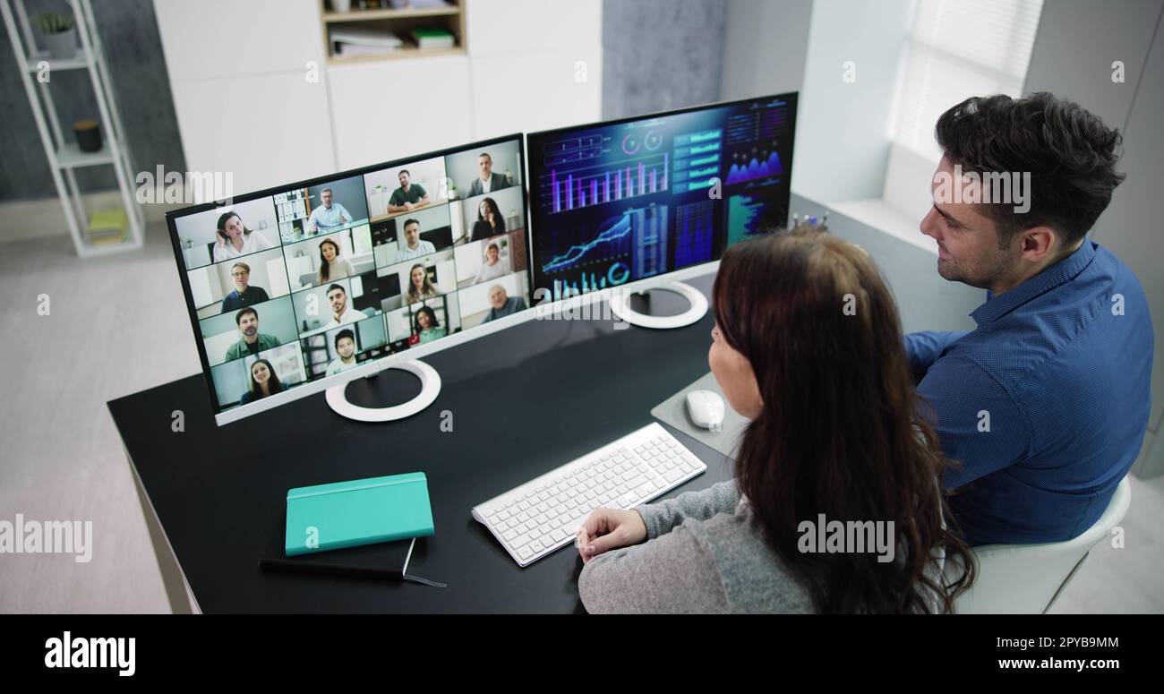 Video conference business telework hi-res stock photography and images ...