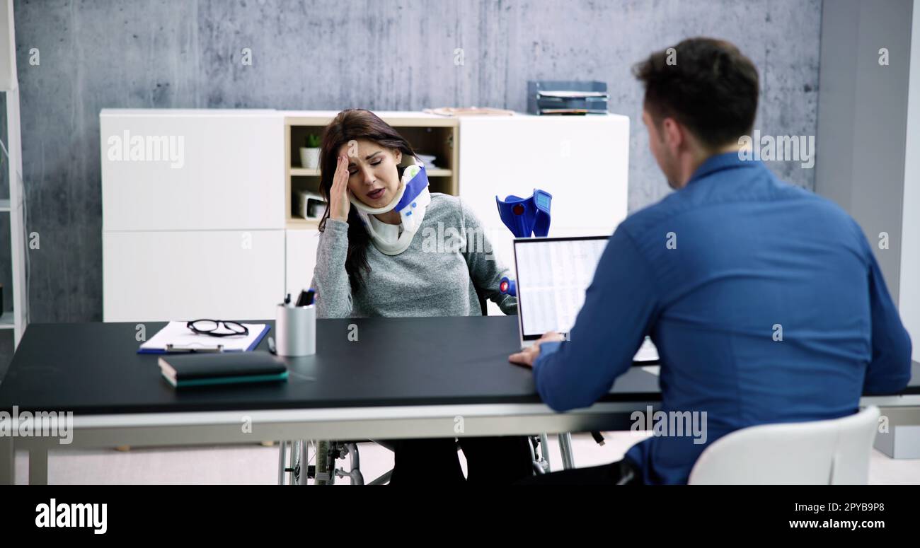 Worker Injury And Disability Compensation Stock Photo - Alamy