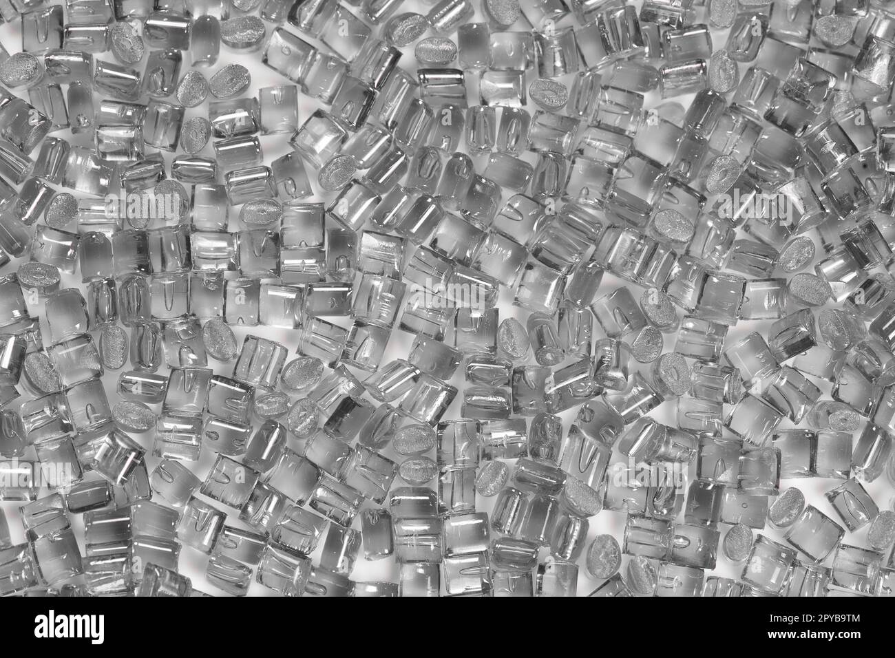 transparent colored polymer resin in laboratory for background Stock ...