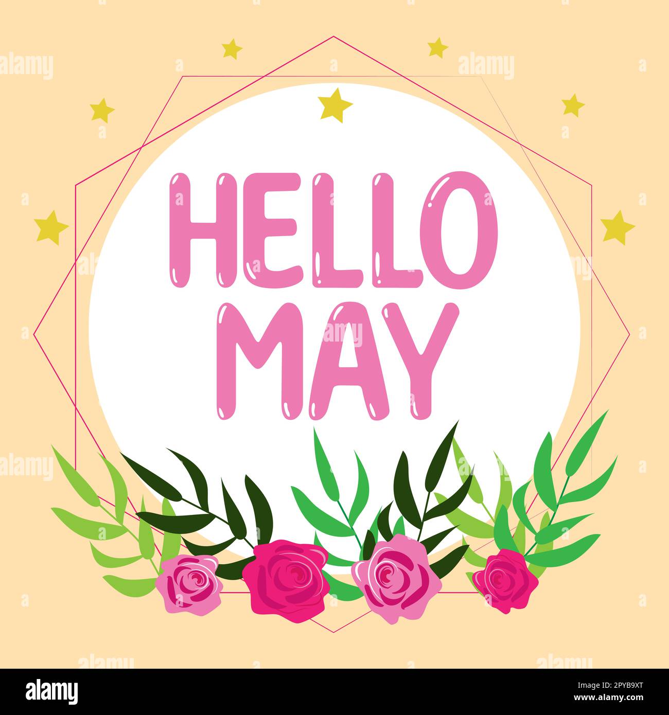 Conceptual caption Hello May. Business approach to address the fifth ...