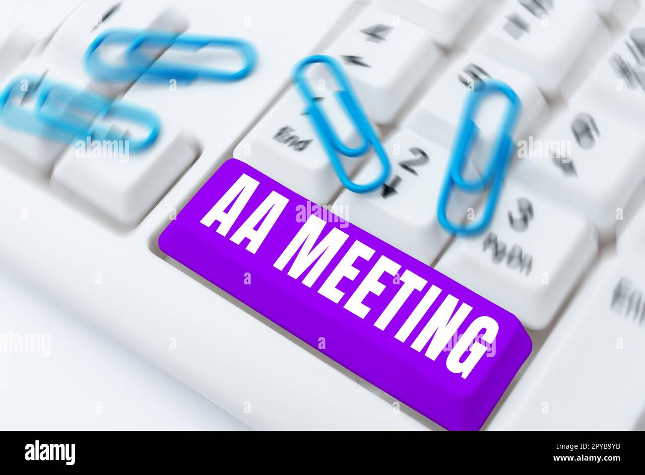 Hand writing sign Aa Meeting. Business concept gathering of alcohol ...
