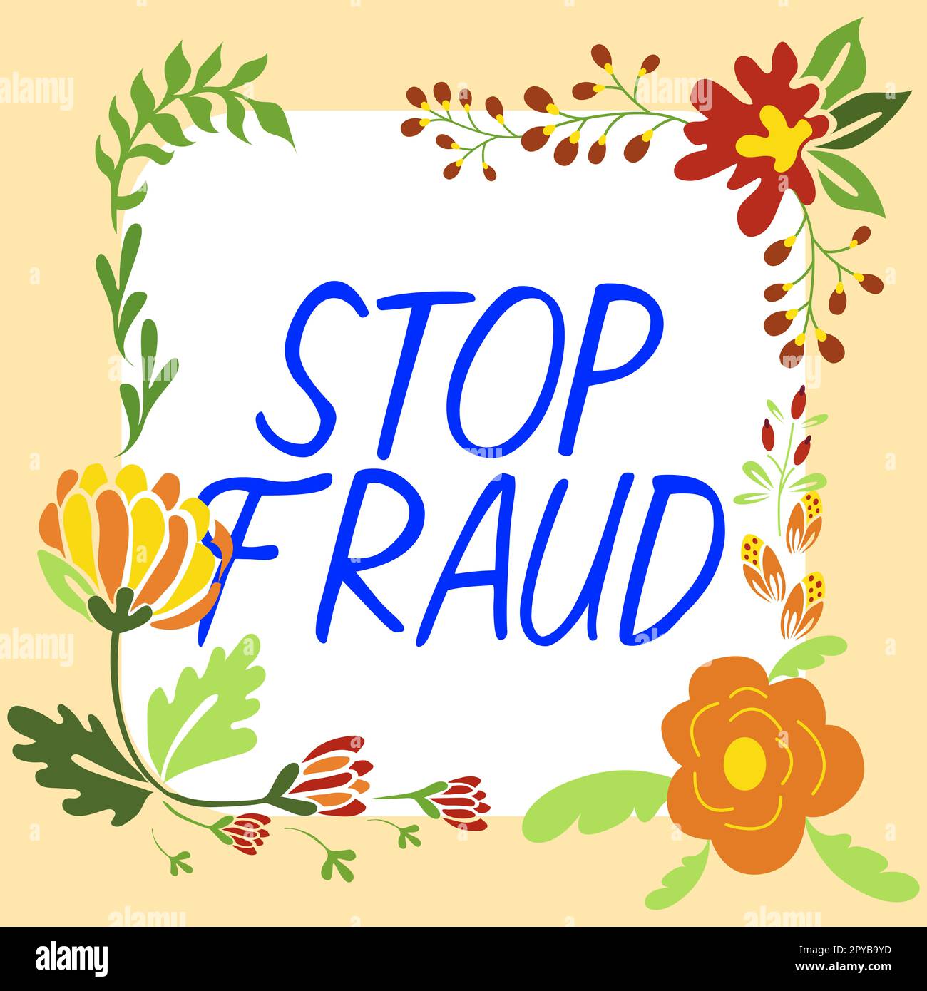 Text sign showing Stop Fraud. Business idea campaign advices people to ...